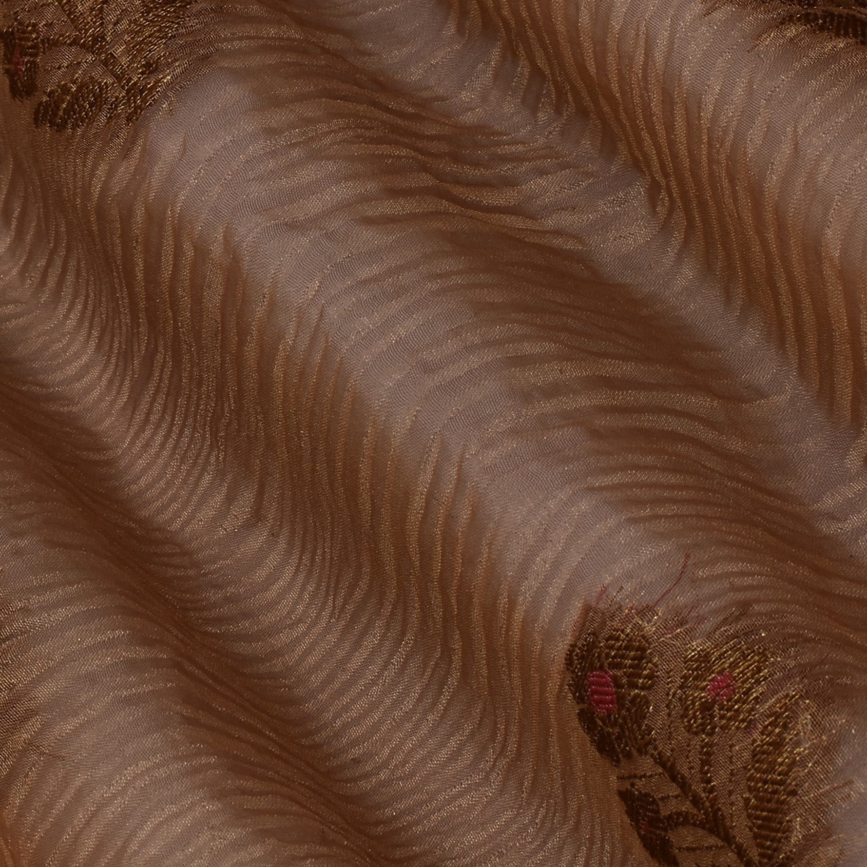 Light Brown Color Crush Tissue Boota Fabric – KC Creations