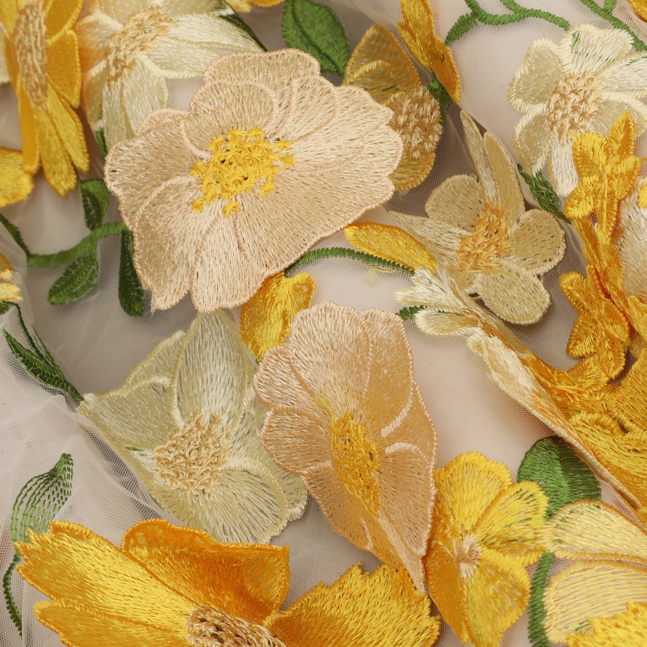 White Color Net Sequins Embroidery Fabric – KC Creations