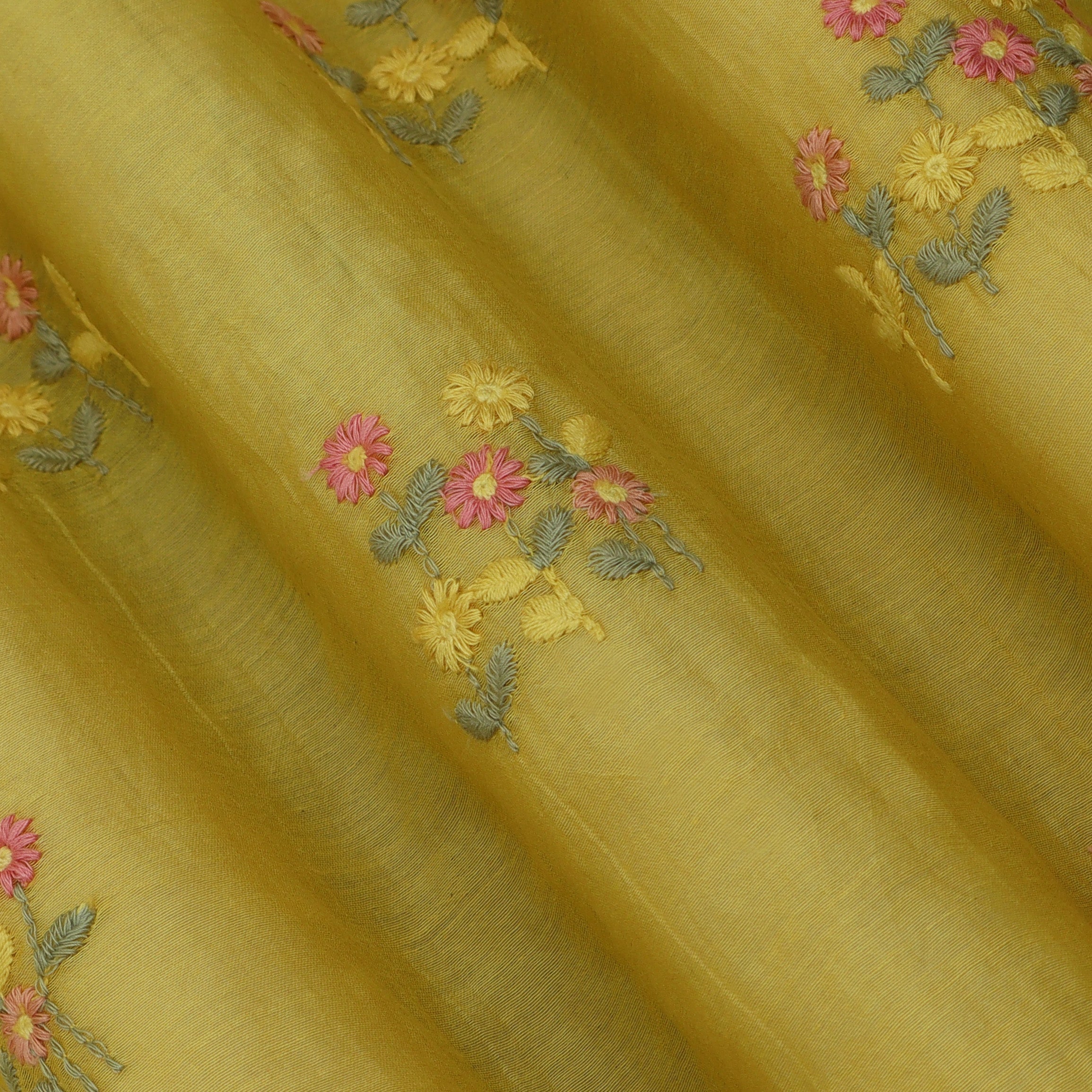 Chanderi Boota Embroidery Fabric – KC Creations